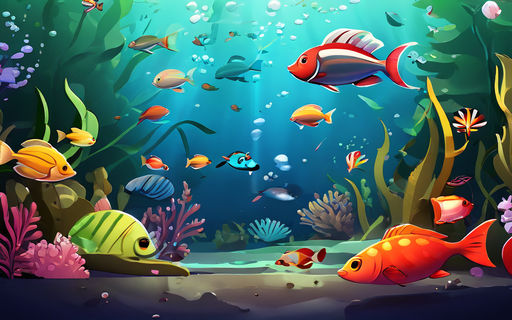Evolving aquatic animals animated cartoon style by Valerie Quezada ...