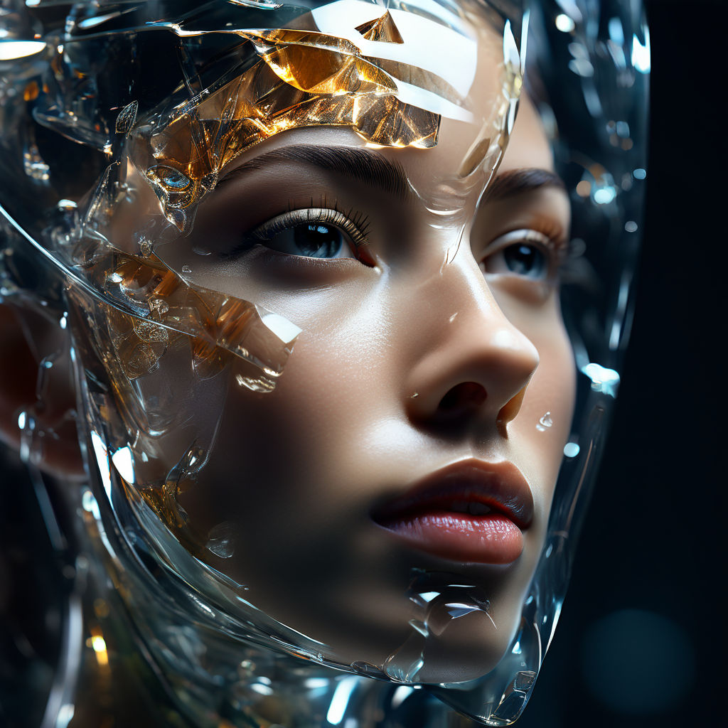 Glass transparent human face by Unusual Stories - Playground