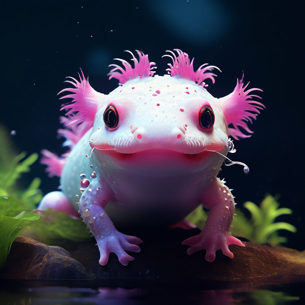 Axolotl with a moustache by LUIS HANDEL AGUILAR MARTINEZ - Playground