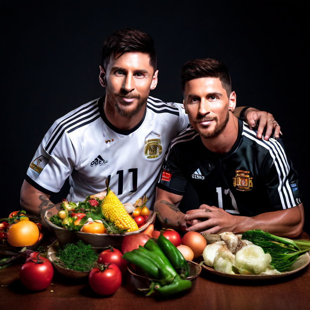 Lionel messi and cristiano ronaldo eat vegetable and they lo... by ...