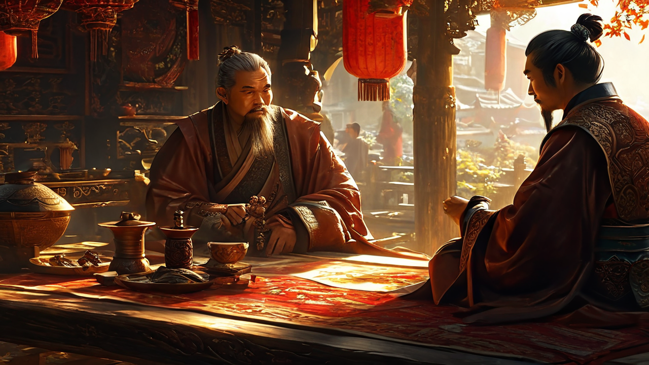 Ancient Chinese merchant by Sizhu Qu - Playground