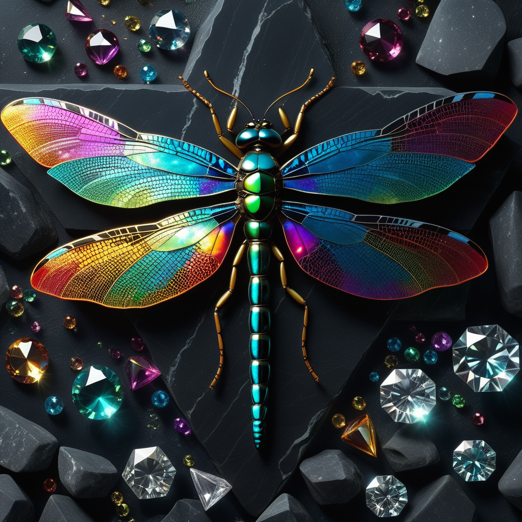 Dragonfly-like mythical creature in perfect symmetry by Steffen Nye ...