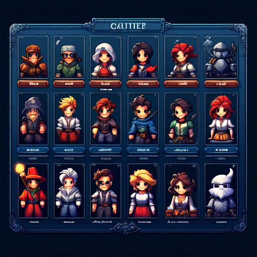 Charater selection screen by Gakiischi - Playground