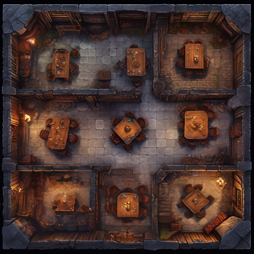 Dungeons and dragons top-down tabletop battlemap pirate tave... by ...