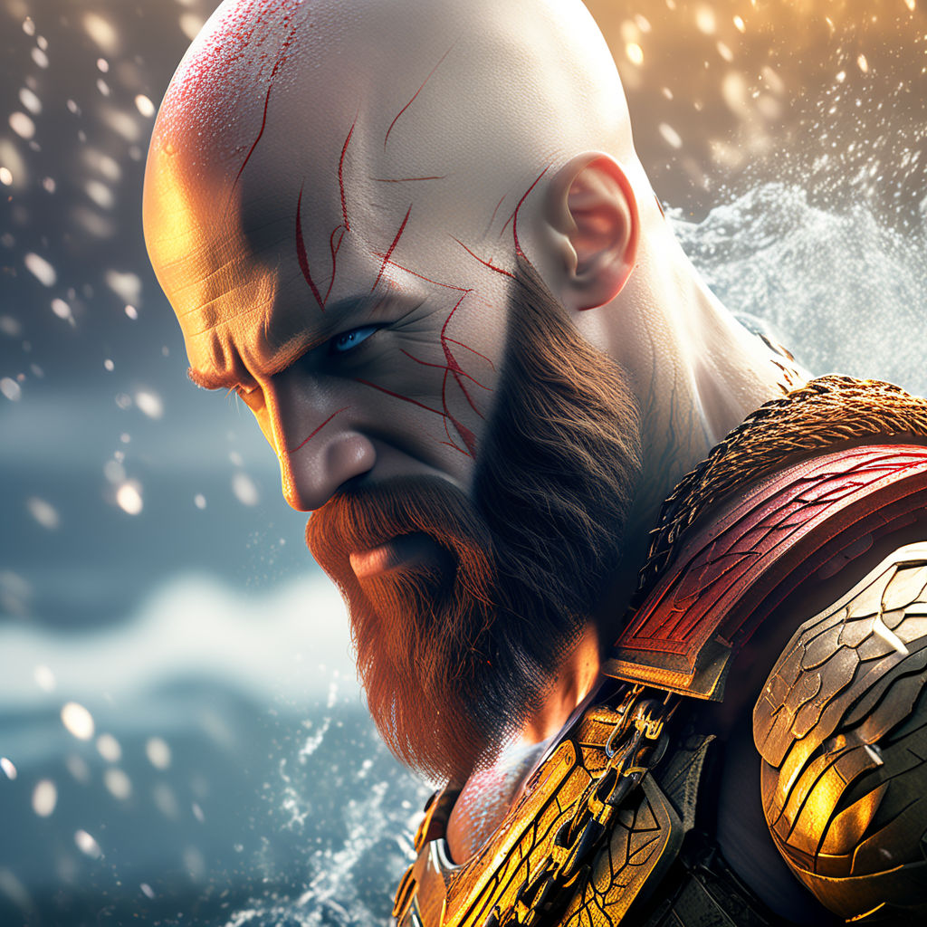 Bright image: kratos from god of war as aquaman by Simo Read - Playground