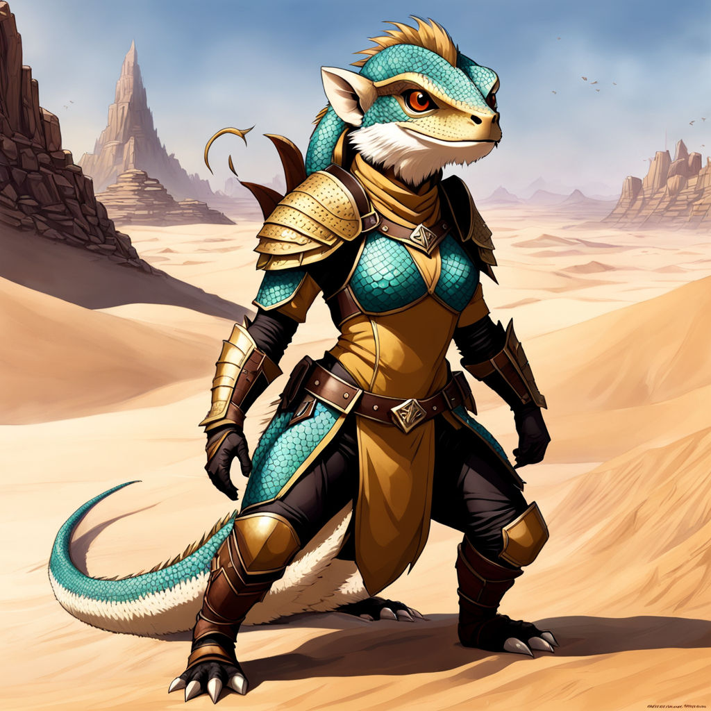 A half lizard half monkey female by Gleizy Bodart - Playground