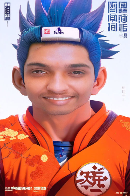 Portrait full body Goku wearing street modern clothes by Akshar Tiwari ...