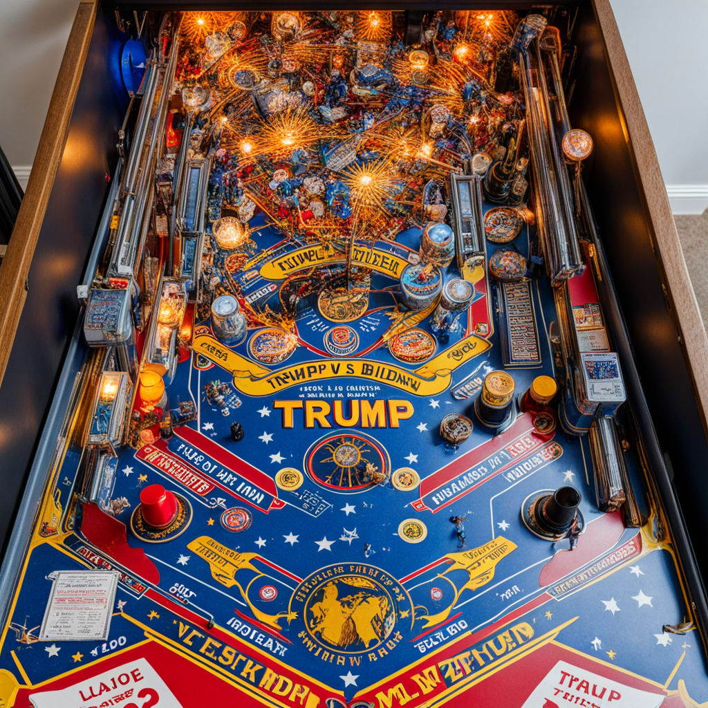 Pinball machine playfield inspired by trump vs biden 2024 el... by iluh ...
