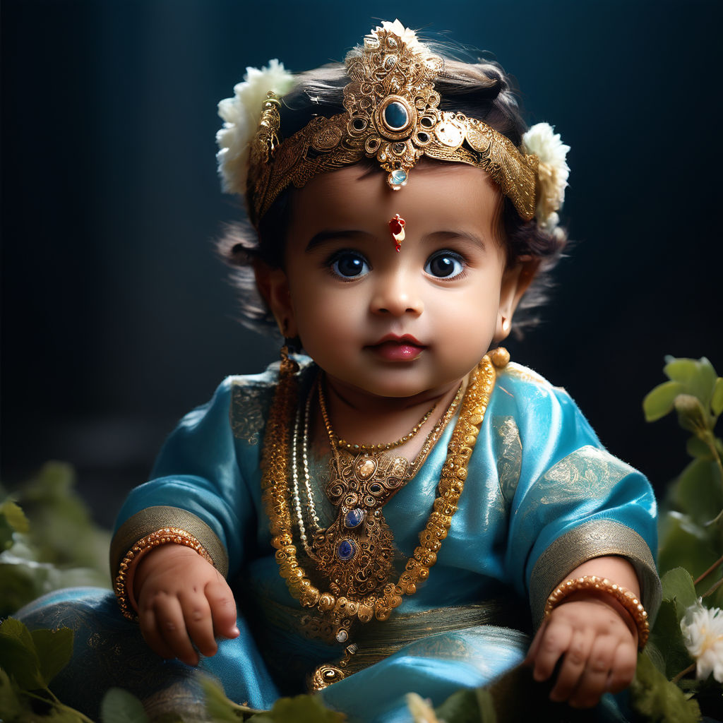 Cute baby lord krishna by JAN B MOHAN - Playground