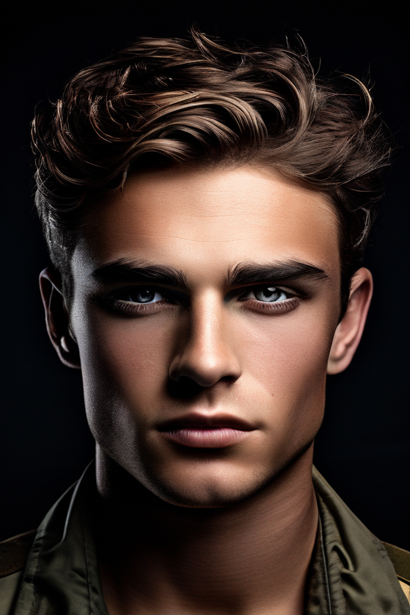 The face of a man is divided equally by Basel Maz - Playground