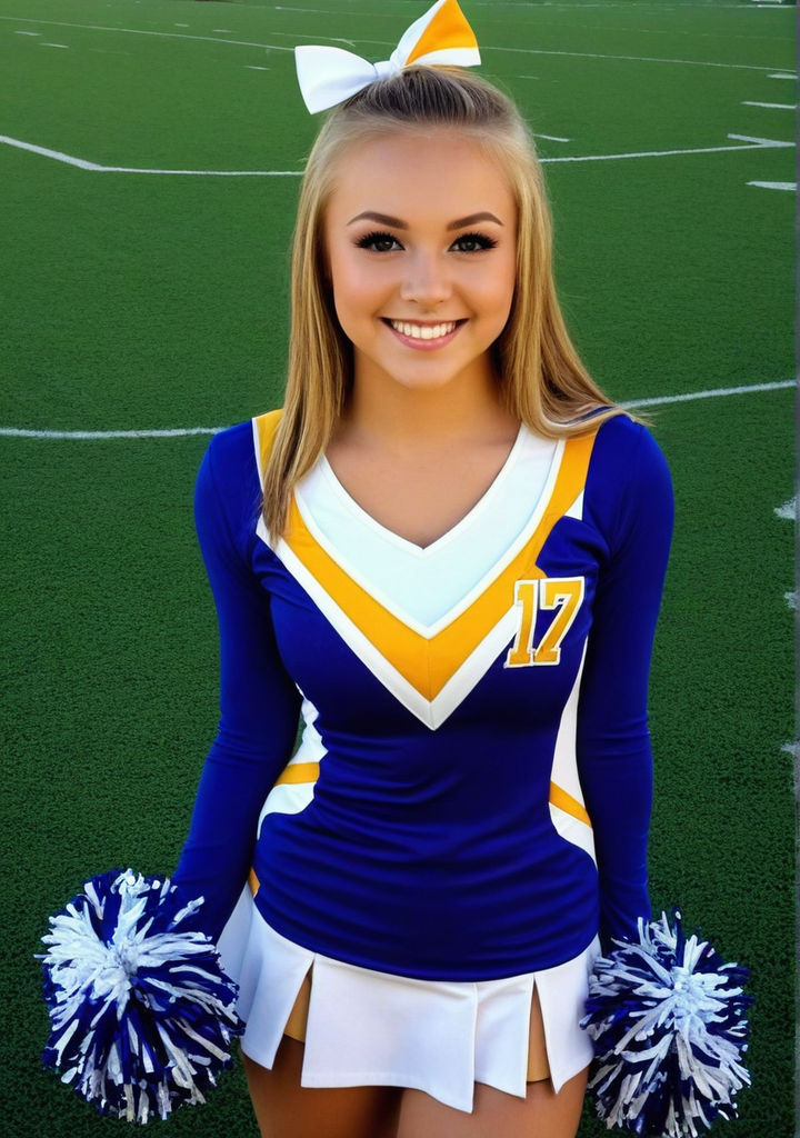 Cute 17 high school cheerleader in tight cheerleader uniform... by ...