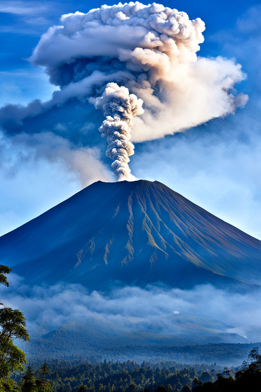 The image of Mount Semeru reflects the symbol of the power a... by Irma ...