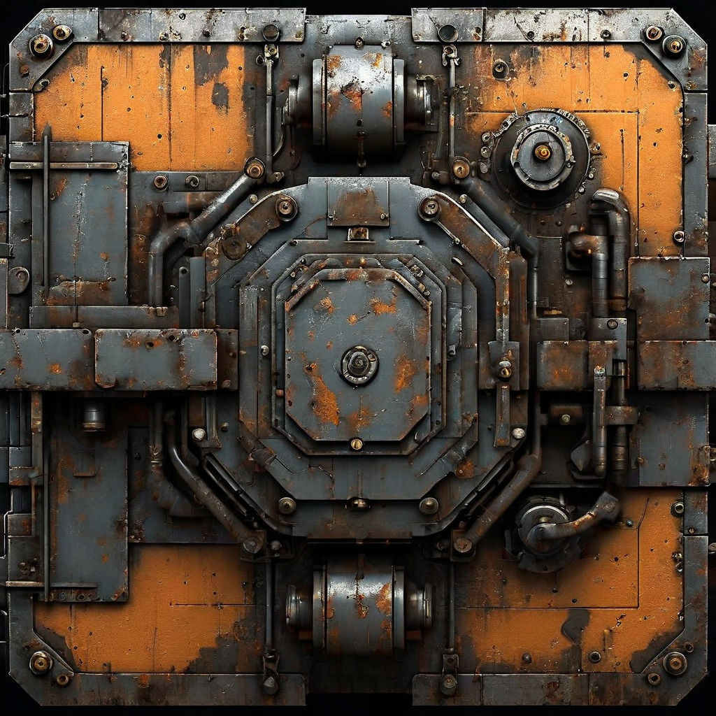 Texture map of industrial machinery with slight sci-fi eleme... by Tim ...