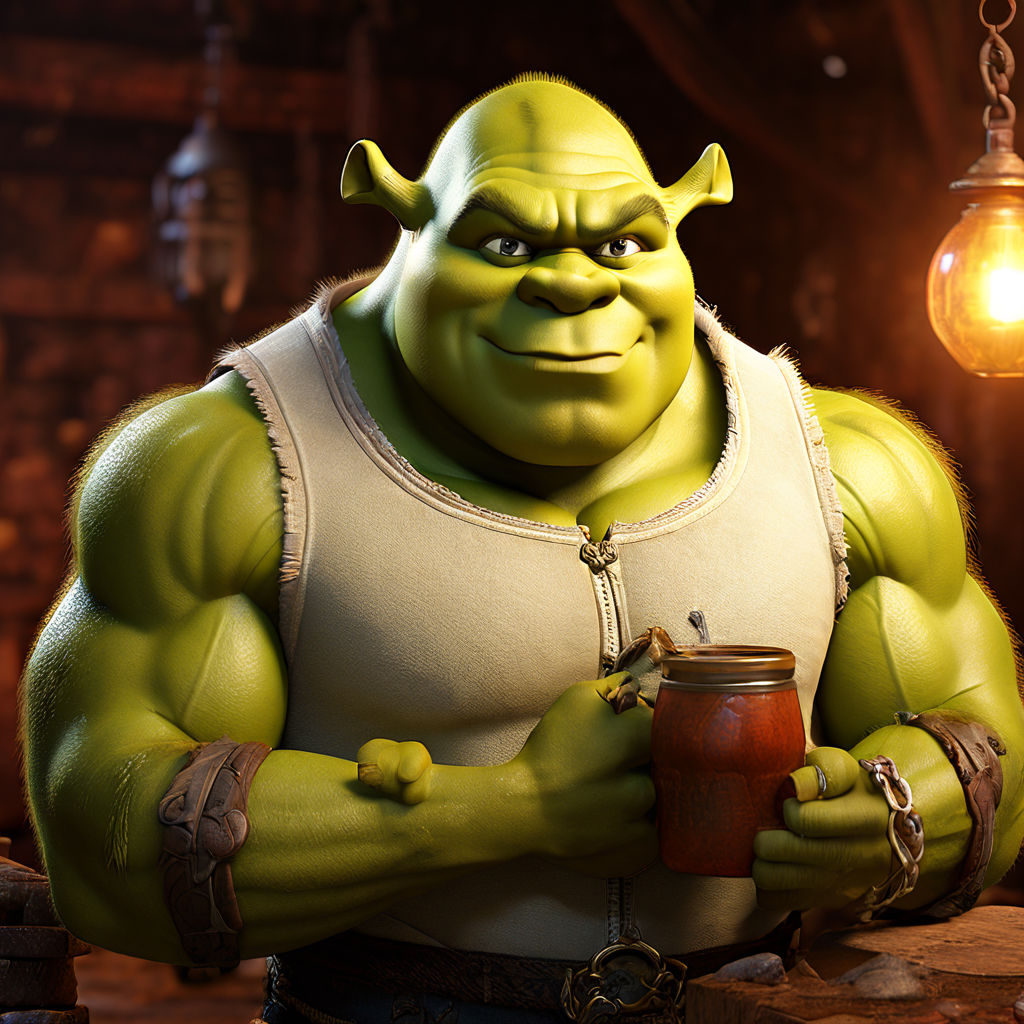 Shrek being cool With muscles by Elias Abu Elhawa - Playground