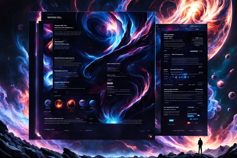 Dark cosmic atmosphere envelops an explosive scene by Лина Туман ...