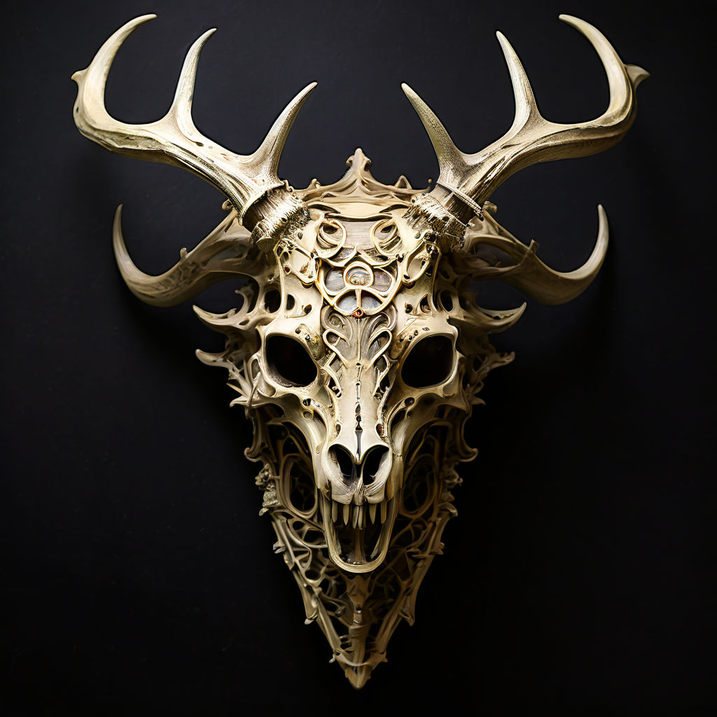 Eldritch elongated deer skull by Mike Foy - Playground
