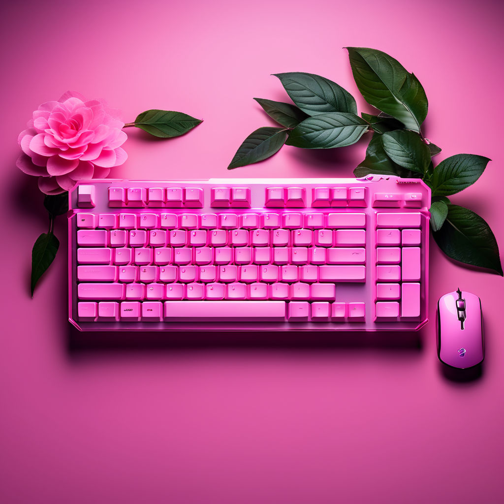 Pink gaming keyboard in full pink theme by Bhavesh Dewangan - Playground
