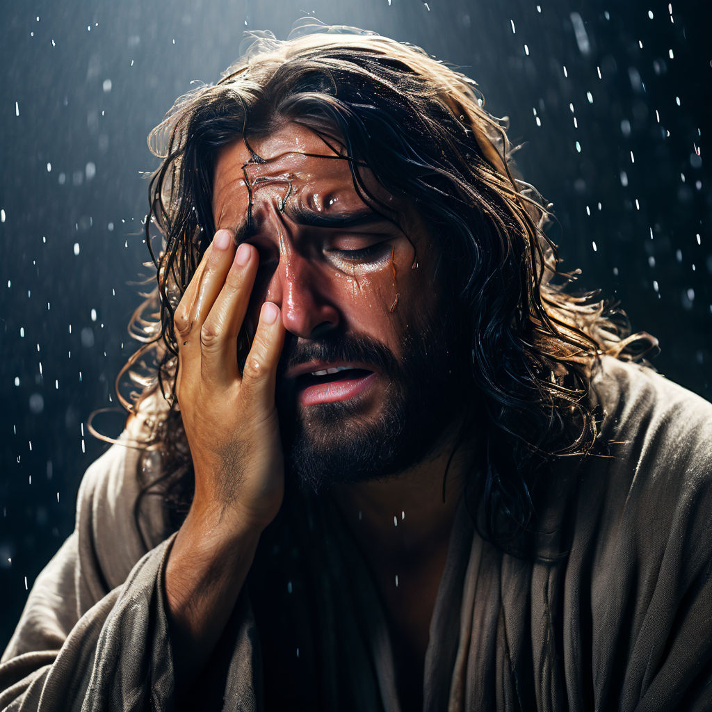 Make a picture of jesus crying by vinnicius piretti - Playground