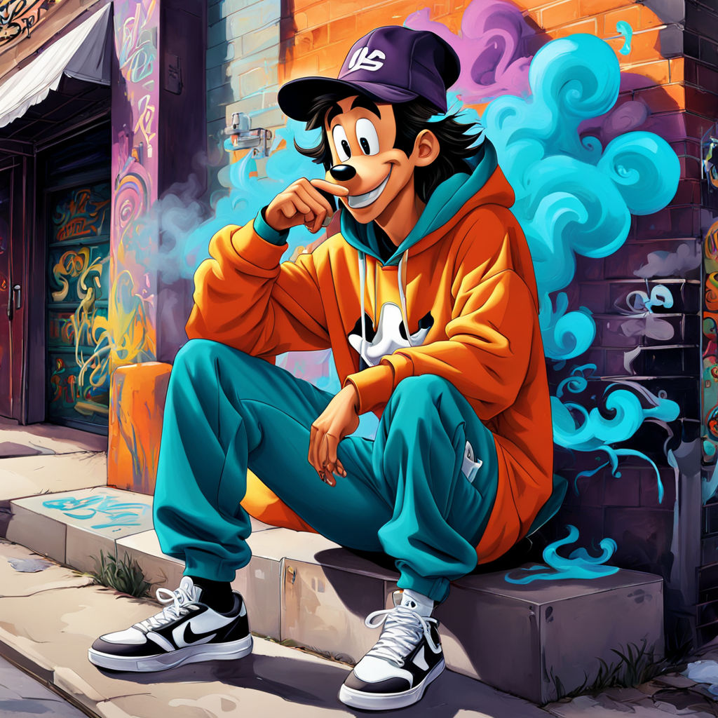 Goofy portrayed as a streetwise character by Brittney King - Playground