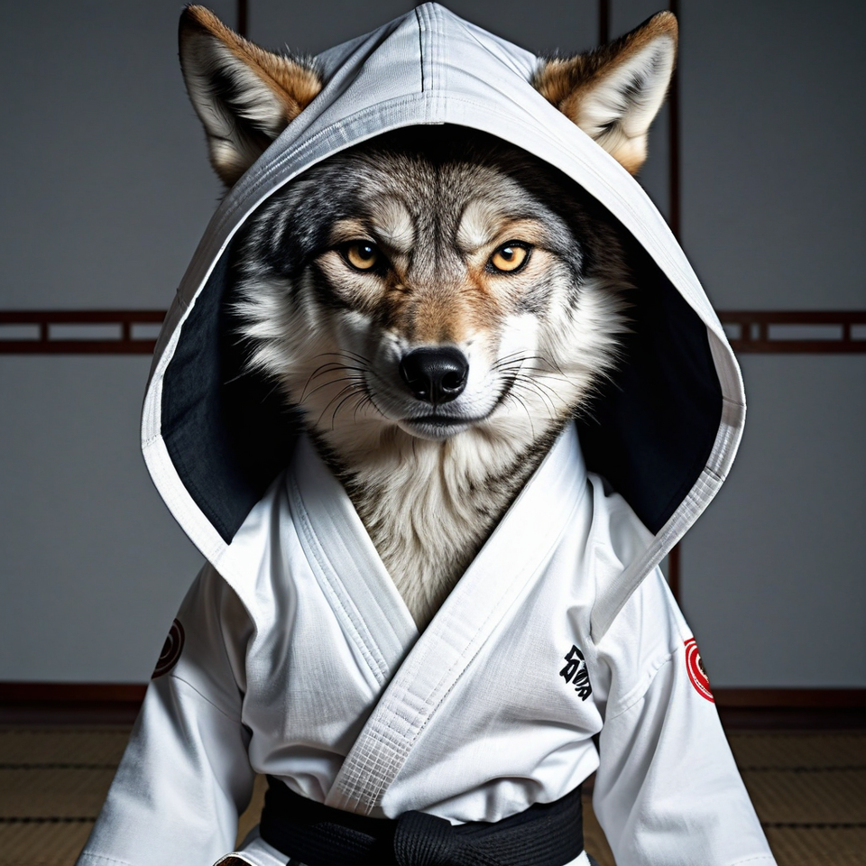 Wolf practicing karate in ultra-realistic style by Alien Dragon ...