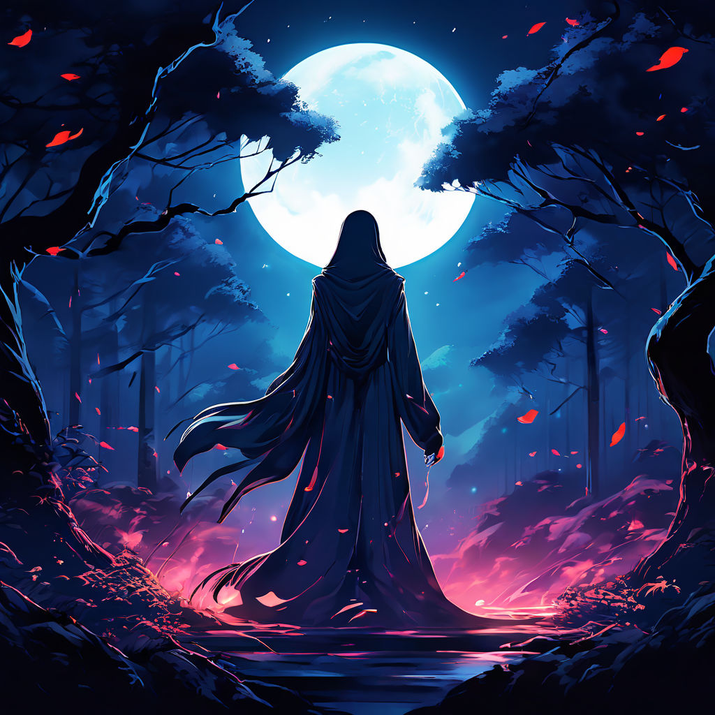 A striking anime-style illustration of a headless character ... by ...