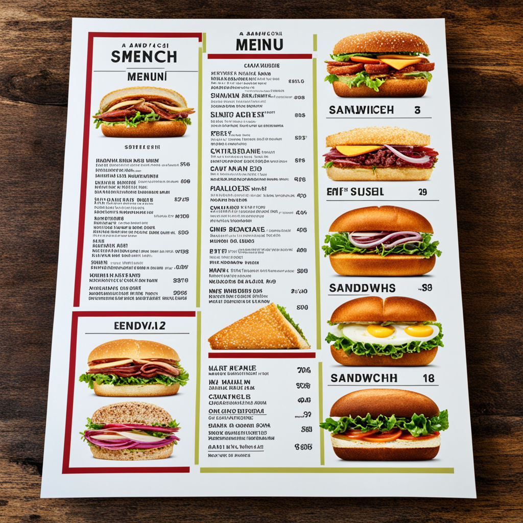 A sandwich menu by Mercedes Arias - Playground