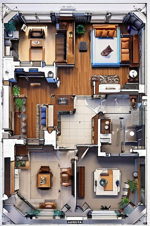 Role-playing house floor plan by Rafael Leal - Playground