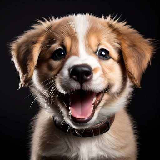 A cute puppy face with a wide open mouth and a big smile by aurora ...
