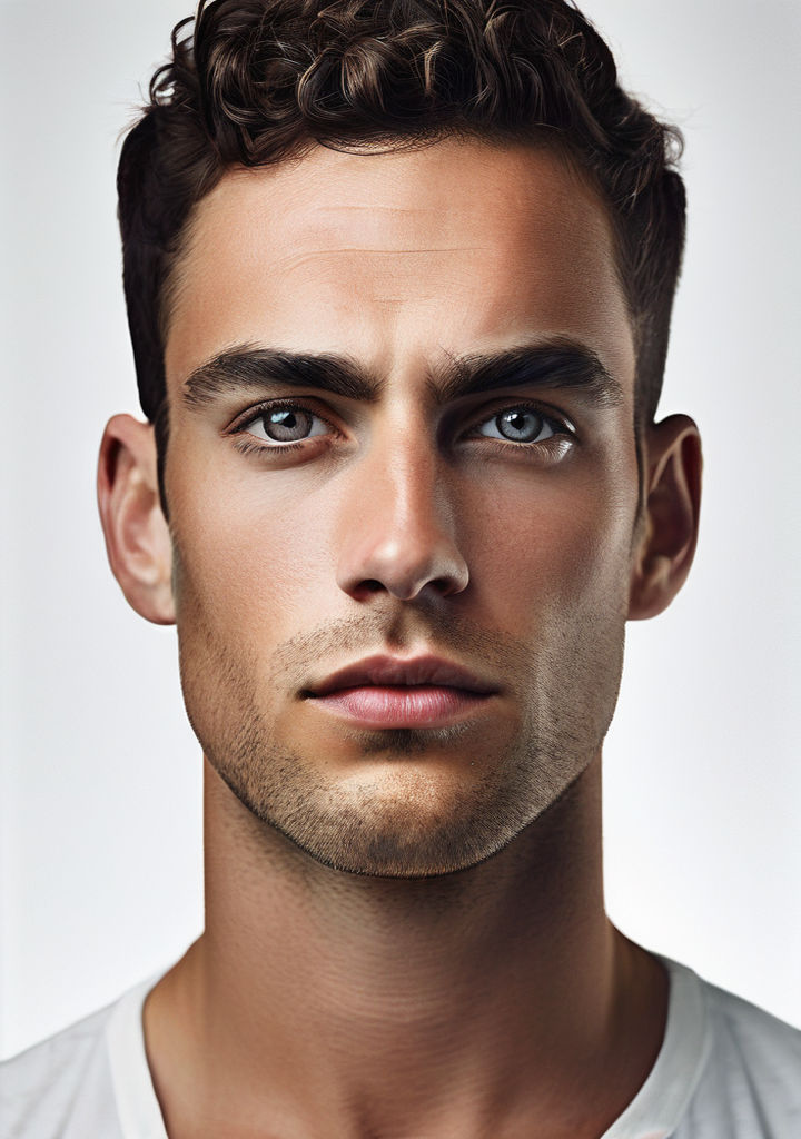 Portrait of a stern-faced 28-year-old man by Cristian Ramirez - Playground