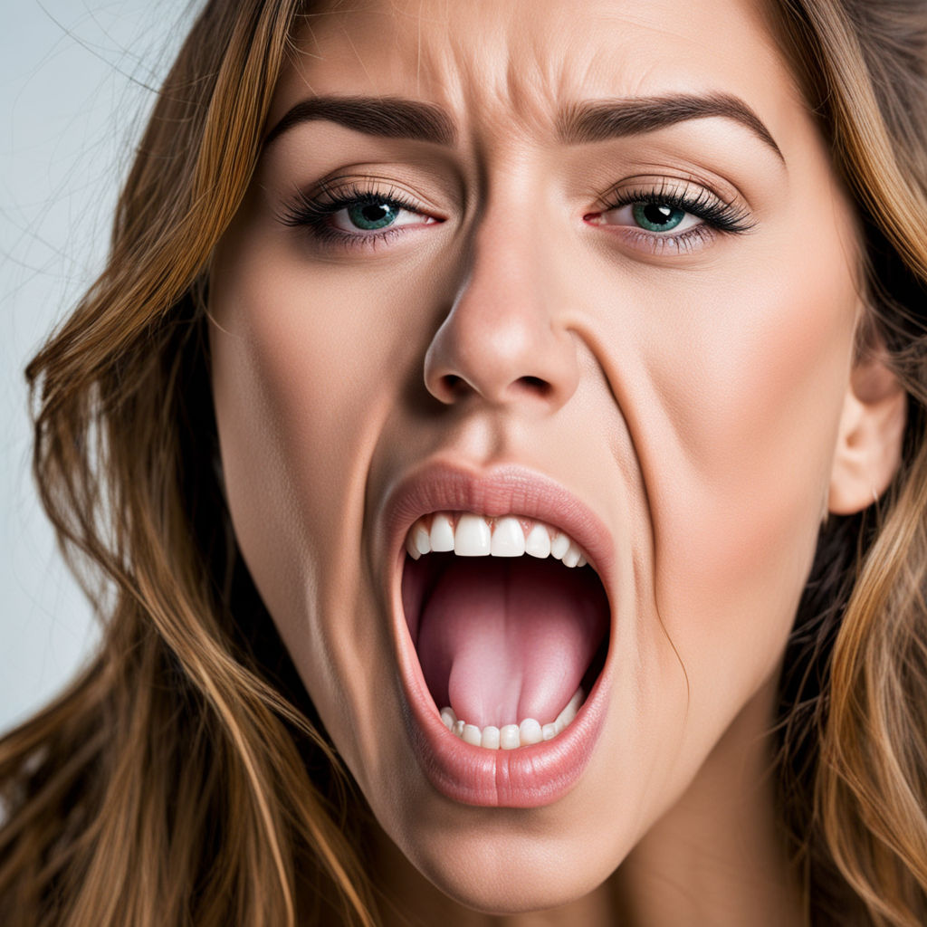 A woman screaming in panic by mariussimon@gmx.net - Playground