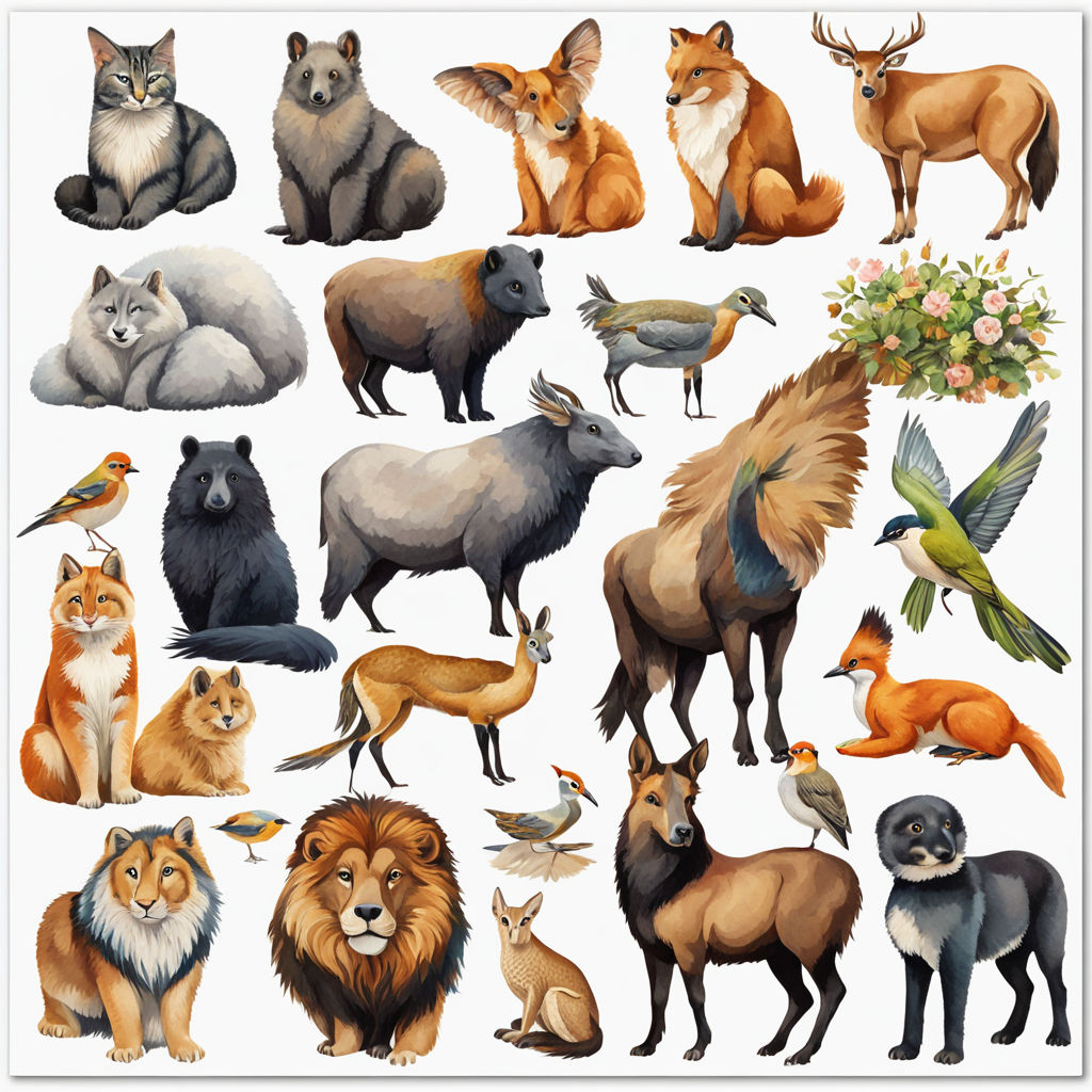 Sticker sheet animals by Chyna Lynch - Playground