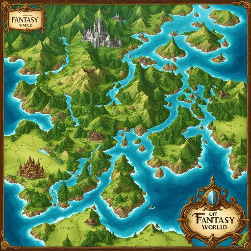 Map of Fantasy world. Realistic. by Константин Монин - Playground