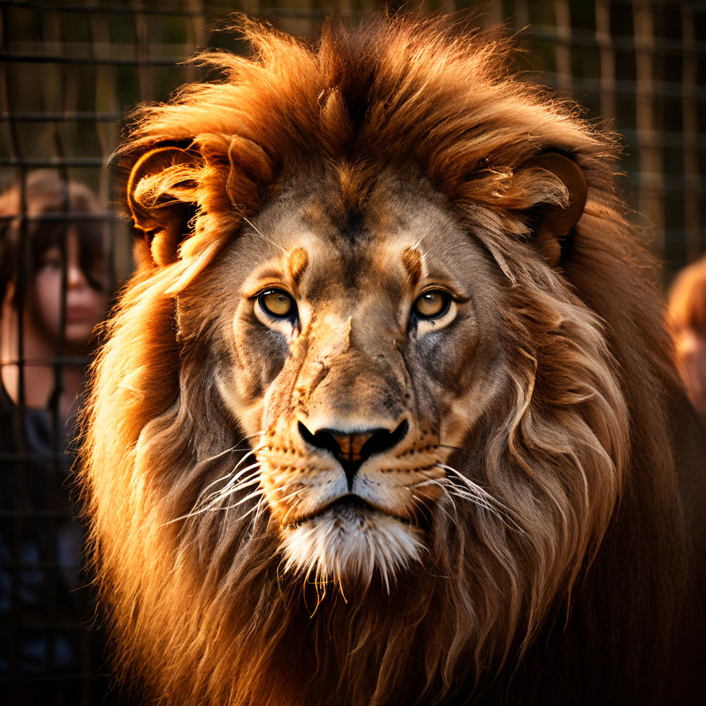Close-up of a majestic lion by 남궁준 - Playground