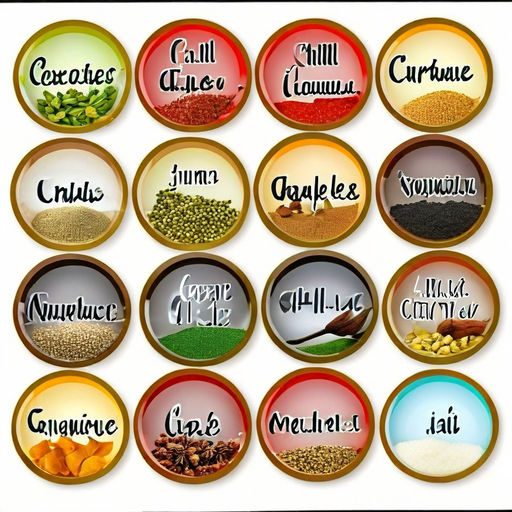 Creating labels with names of spices 1. **List of Spices**: ... by ...