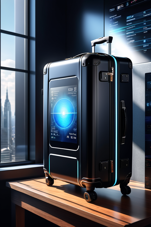 Suitcase with smart technology built into the outside of it by Rico ...