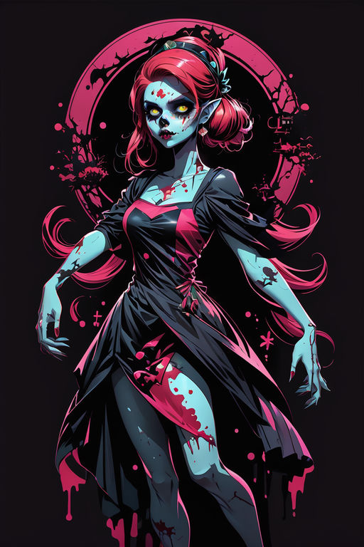 A cartoon zombie girl design by Iván Valdebenito - Playground