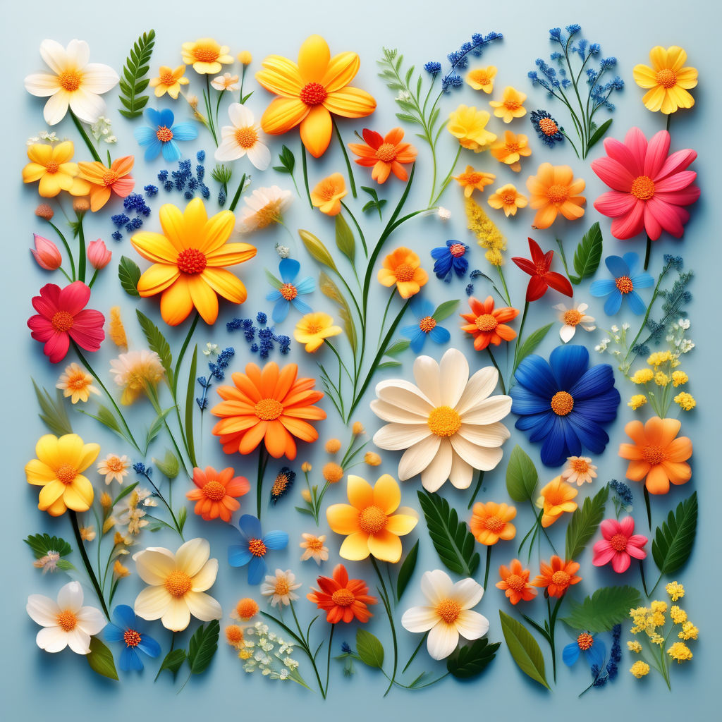DRAW A CANVAS FILLED WITH VARIOUS SMALL FLOWERS. TRANSPARENT... by M ...