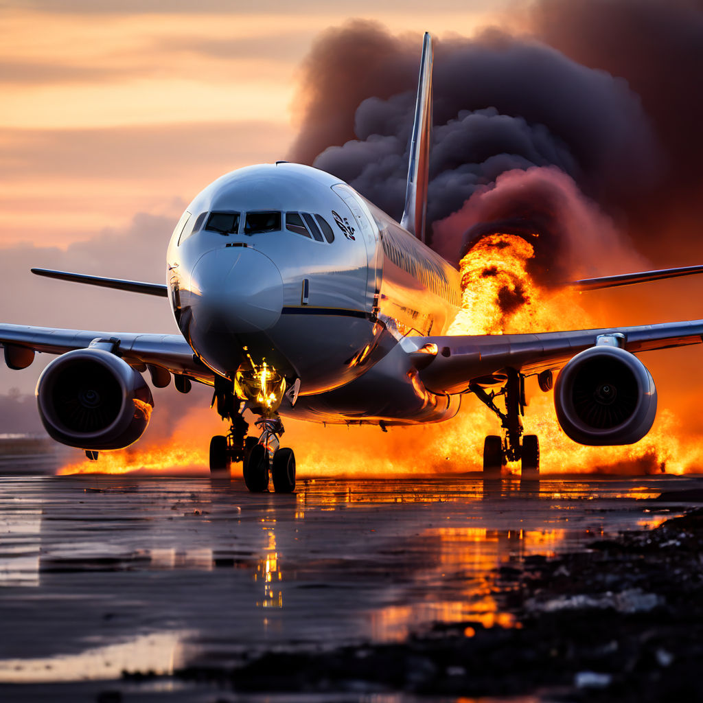 A ryan air] a320 on fire with evacuation slide deployed by Lucas Grupe ...