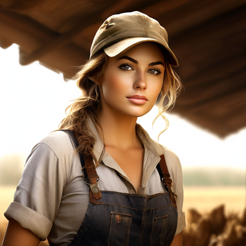 Gorgeous female farmer in the style of Keith Garvey by Aloha Aloha ...