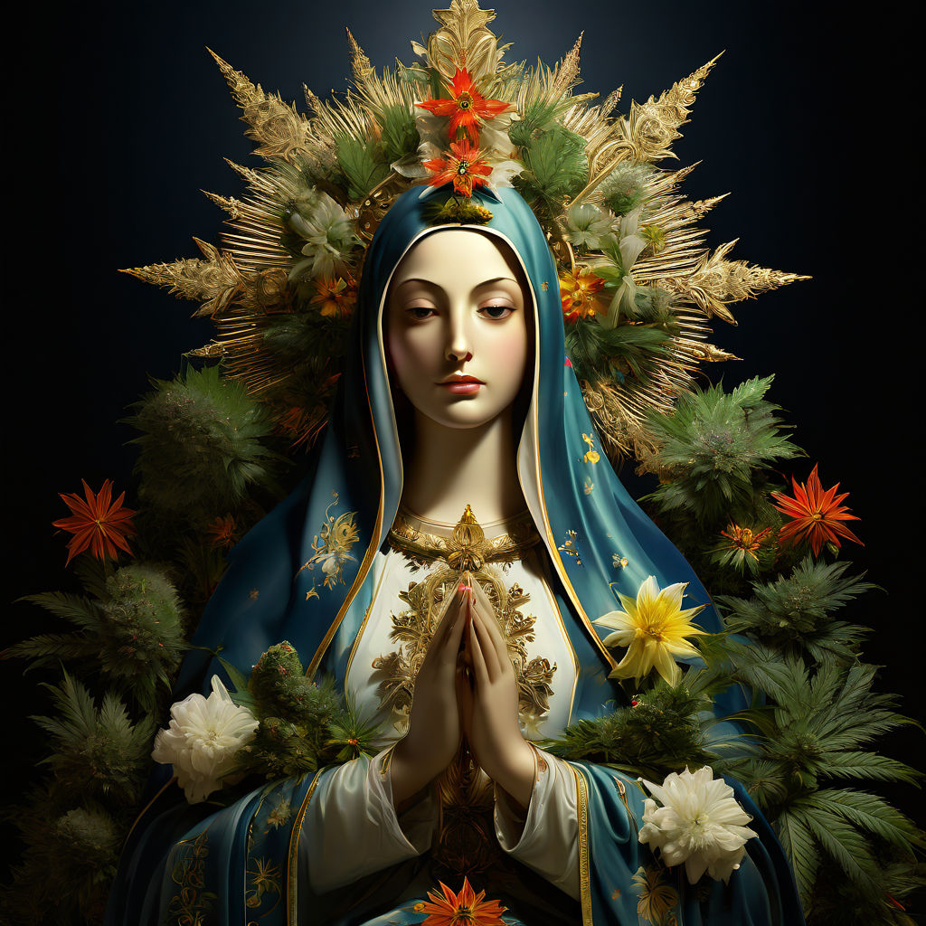 Virgen maria marihuana by Carmen Melgar - Playground