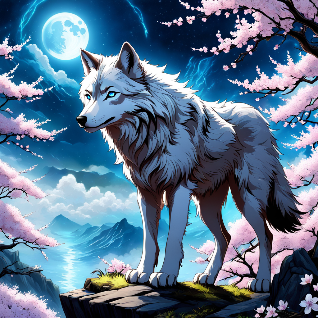Anime wolf character inspired by "Wolf's Rain by Kyle Ranney - Playground
