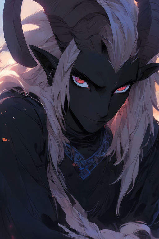 Goat anime boy. Goat ears. Goat eyes anime boy. Cute anime b... by ...