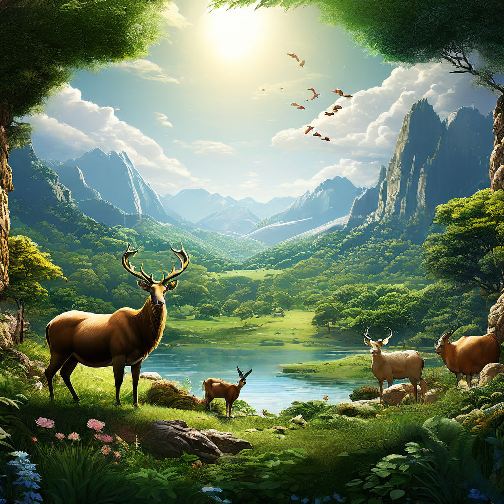 Different sized animals by Nadya Hamdan - Playground