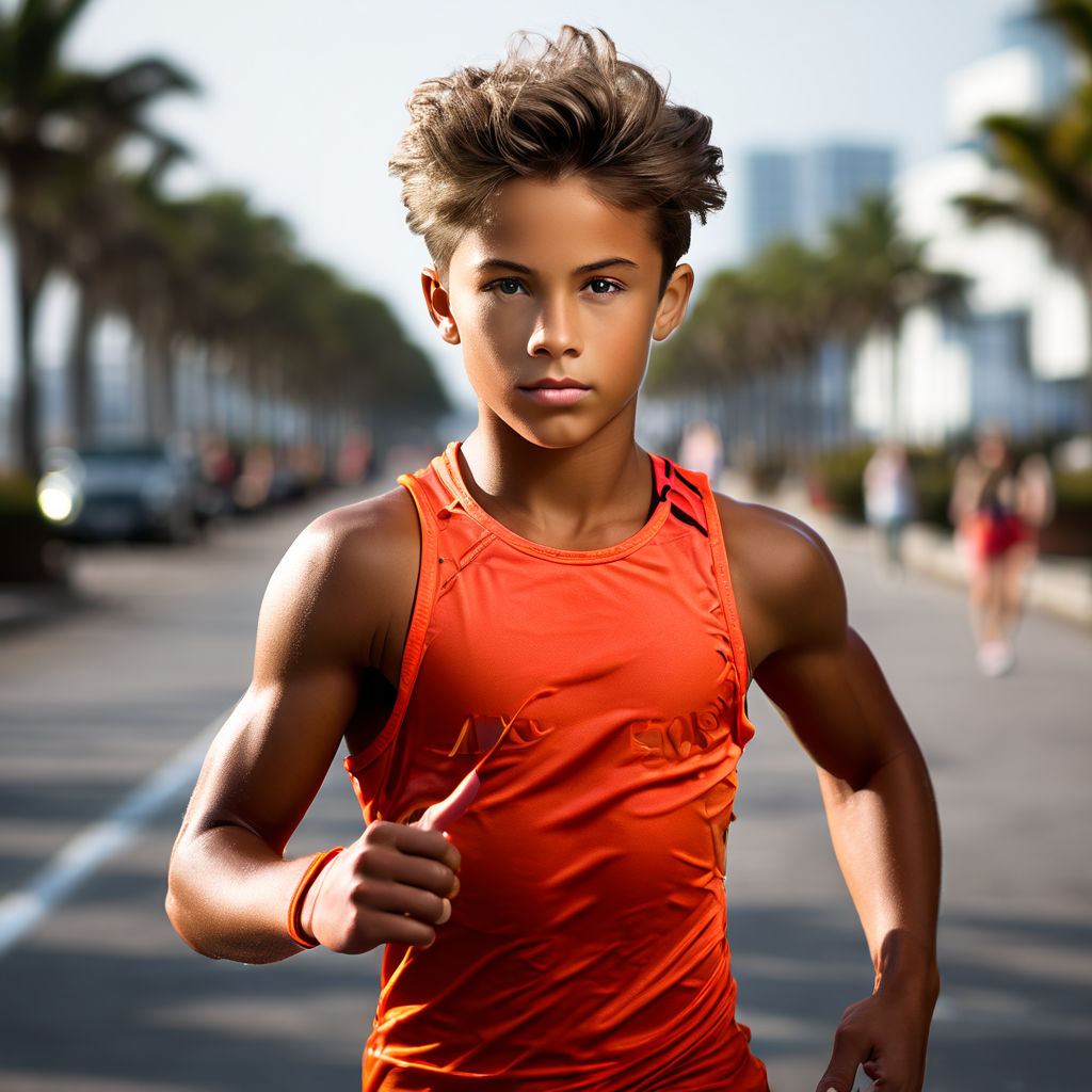 Runner Fitness model 14 year old by Mark L - Playground