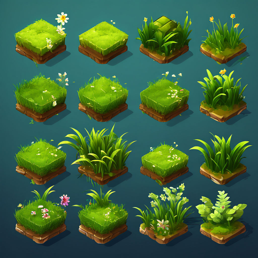 Grass sprites for a mobile game by Андрей - Playground