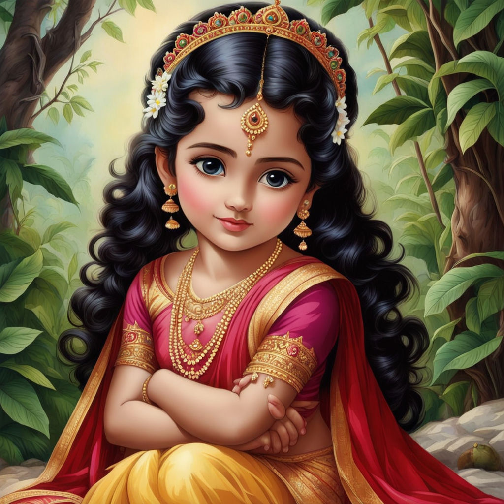 Very very cute photo of lordess radha childhood in a sitting... by ...