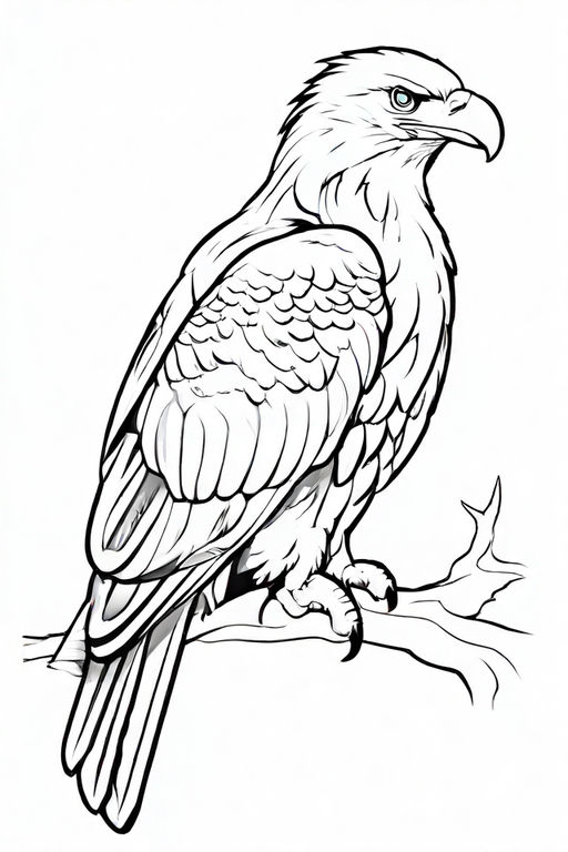 A drawing of an eagle that looks like a simple outline by Rik - Playground