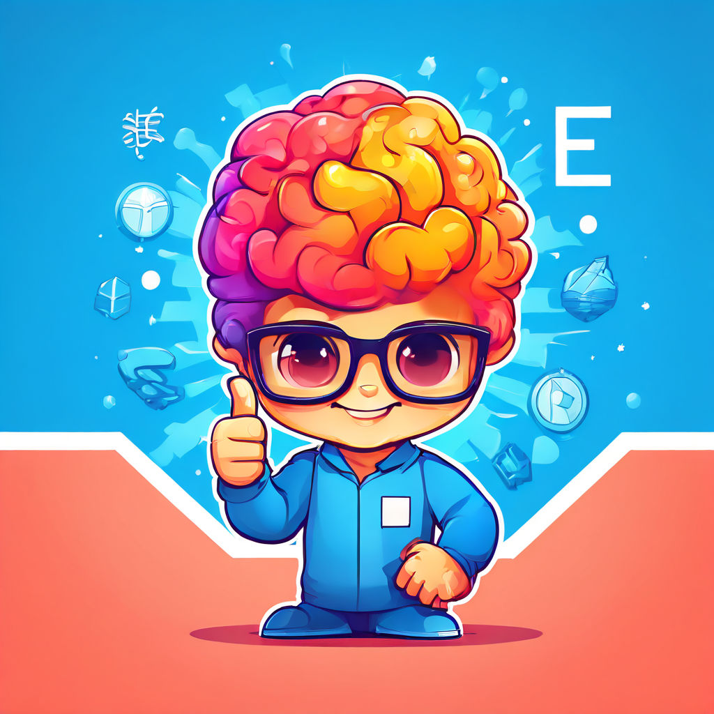 Create a cartoon-style illustration of a friendly-looking br... by ...