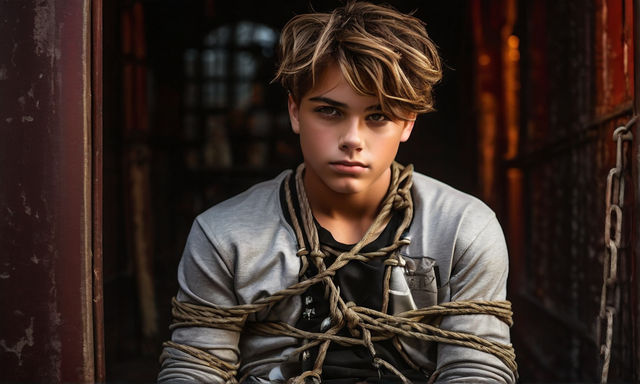 Teen boy tied up by the Niffla - Playground