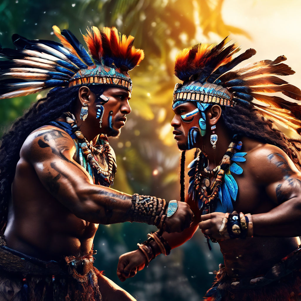 2 TAINO WARRIORS FIGHTING by jecksan santiago - Playground